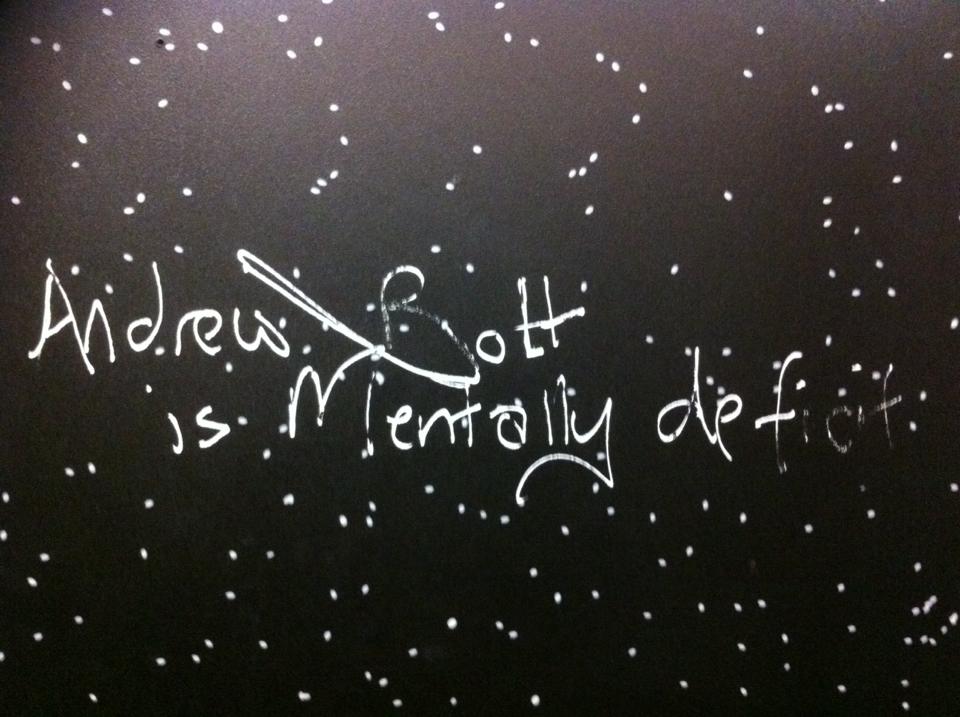 The Writing on the Wall. Latrinalia: Graffiti from the Restroom. – A ...