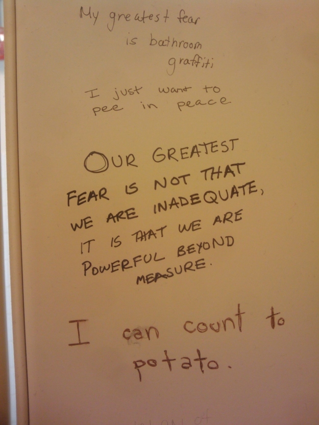 The Writing on the Wall. Latrinalia: Graffiti from the Restroom. – A ...